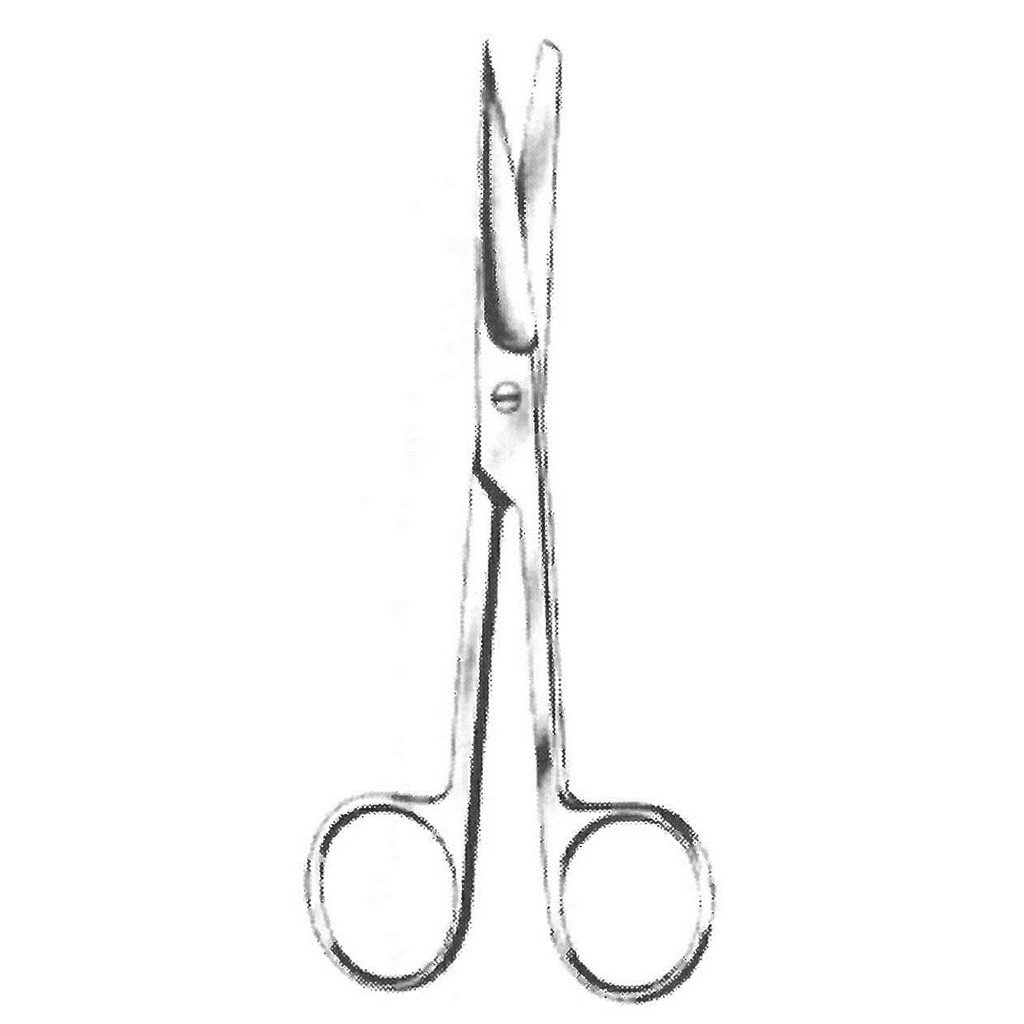 Operating scissors, sharp/blunt, straight, 11.5 cm long | DIFRA-World